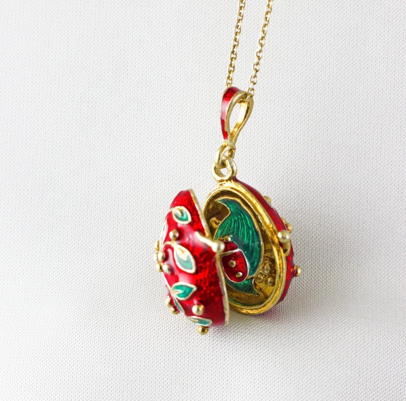 Pink Locket With Ladybug Surprise Enameled Pendant Sterling - Etsy