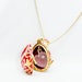Red Locket With Crystal Heart Charm, Love Jewelry for Her, Sterling ...