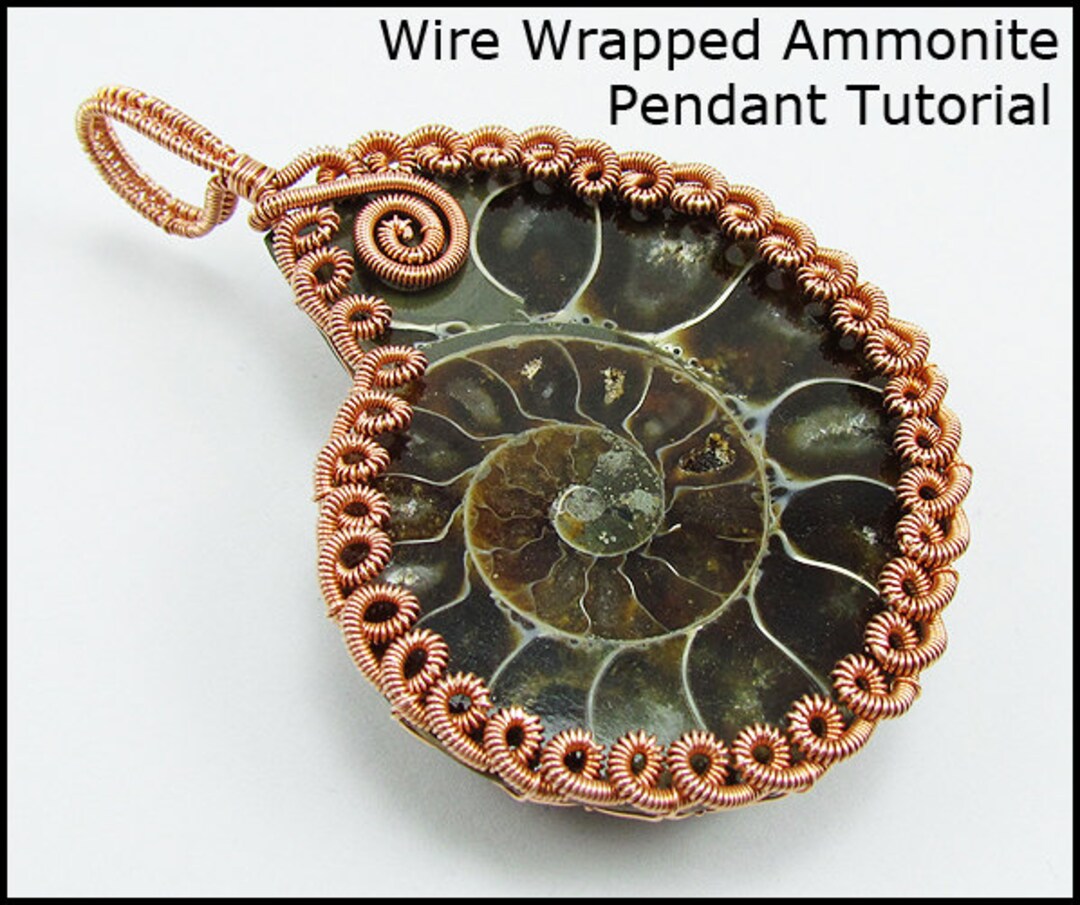 Wire Wrapped Ammonite Pendant Tutorial - Etsy Wire Wrapped Ammonite Pendant Tutorial - Etsy