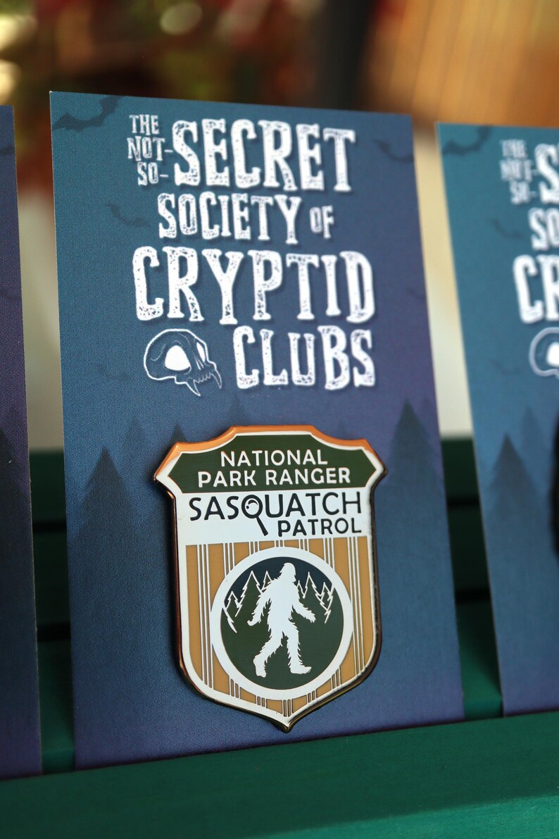 National Park Ranger: Sasquatch Patrol - Hard Enamel Cryptid Pin - Etsy