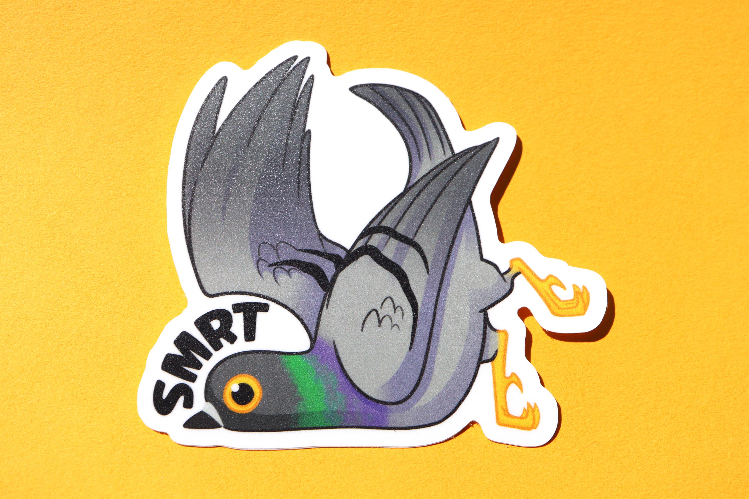 SMRT Pigeon Sticker Trash Friends Sticker Funny Sticker - Etsy