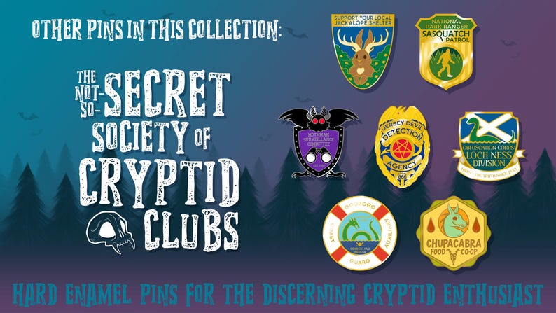 National Park Ranger: Sasquatch Patrol - Hard Enamel Cryptid Pin - Etsy
