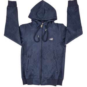 Mens Suede Tracksuits TIM 8 Pockets Velvet 2pcs Set Hooded & Pants ...