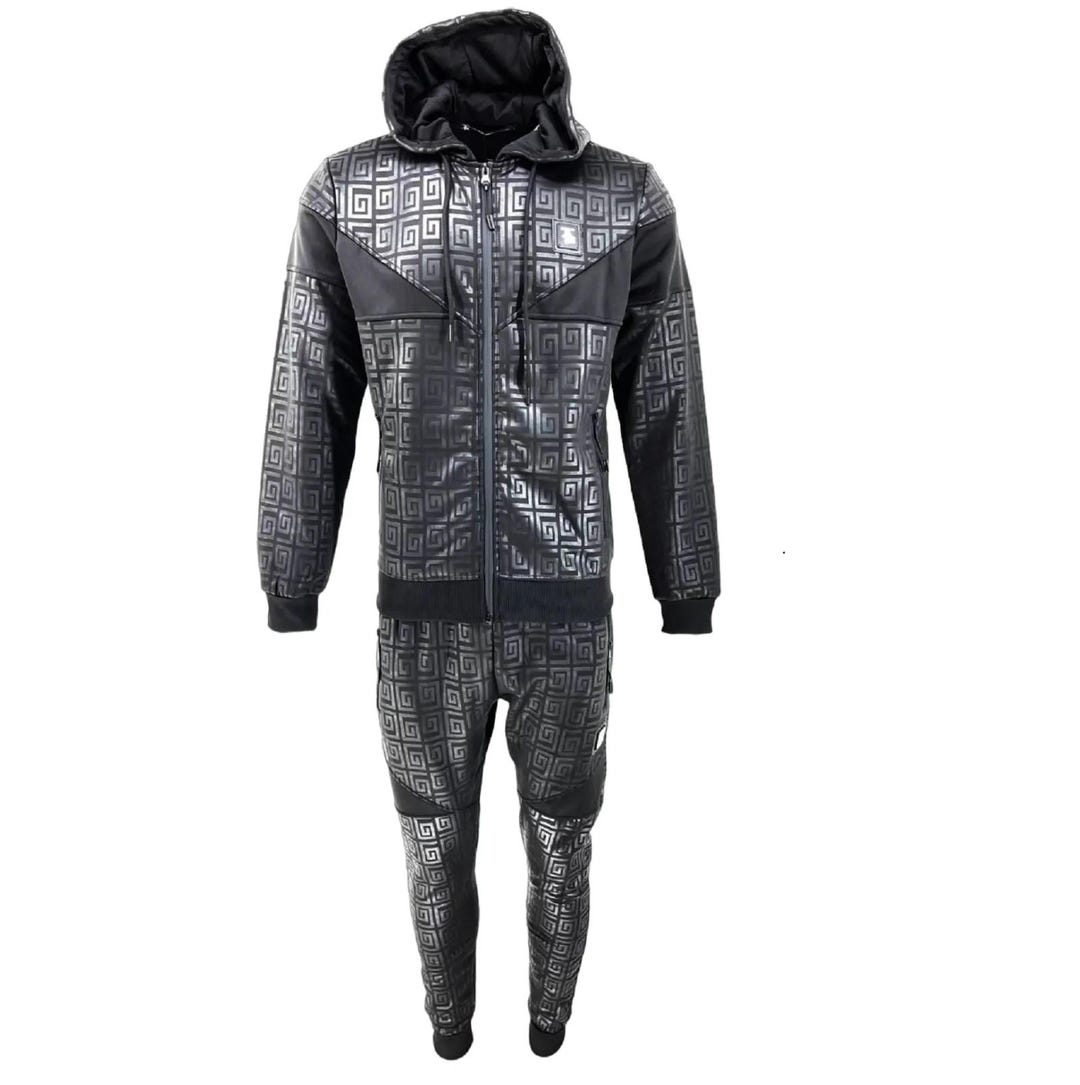 Mens Tim Tracksuit Set Men Printed Urban Hip Hop Top Bottoms Joggers ...