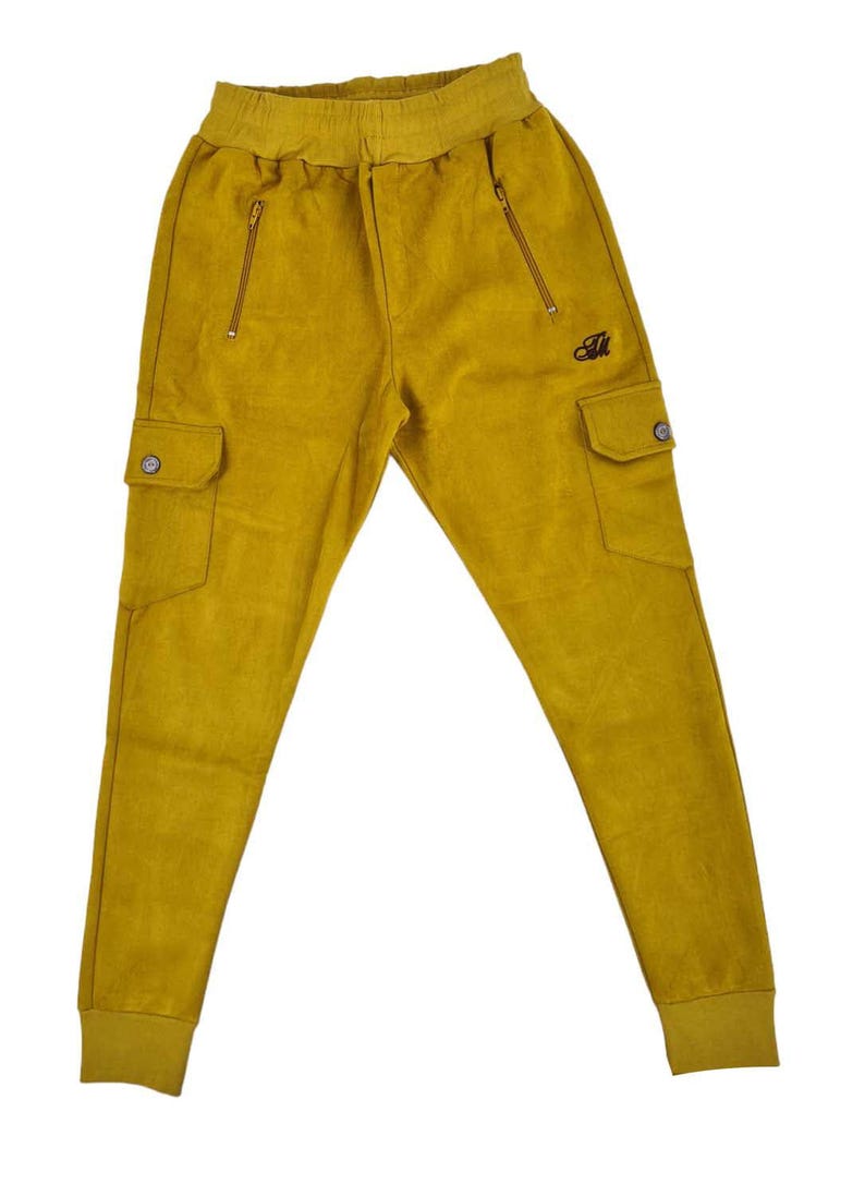 Mens Suede Tracksuits TIM 8 Pockets Velvet 2pcs Set Hooded & Pants ...