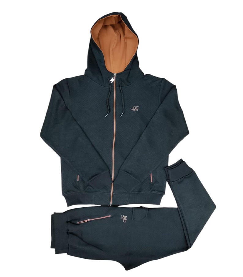 Mens Tim Tracksuit Slim Fit Urban Zip up Hoodie Top & Matching Jogger ...