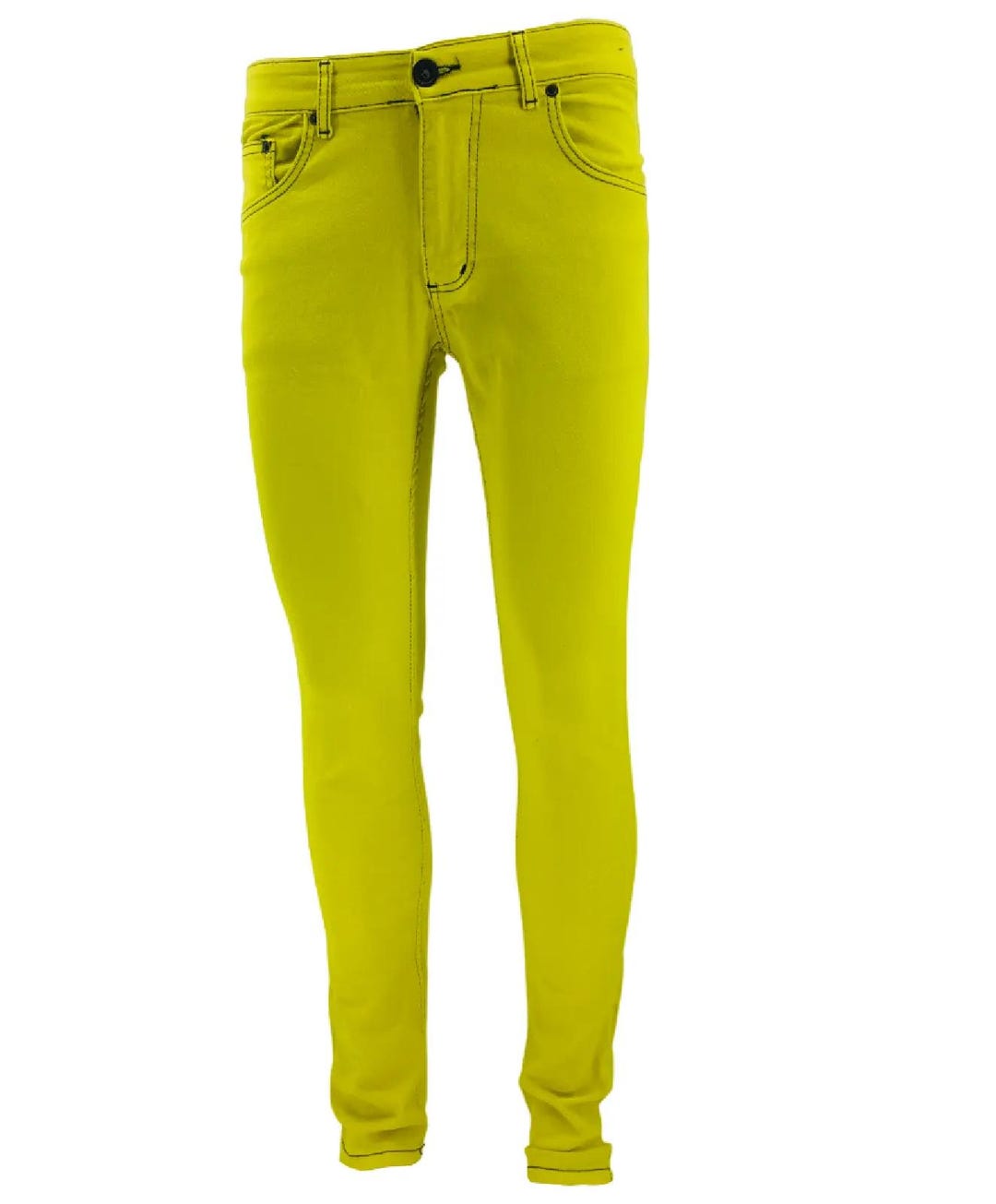 Mens Denim Jeans VICE Yellow Slim Fit Jeans, Regular Leg - Etsy