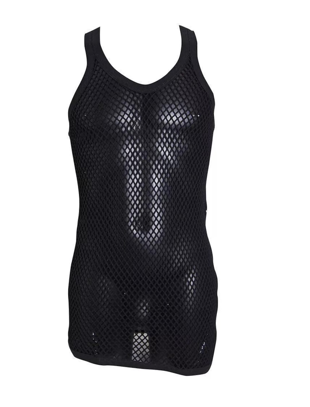 Mens String Mesh Vest 100% Cotton Mesh Fish Net Fitted String Vest Size ...