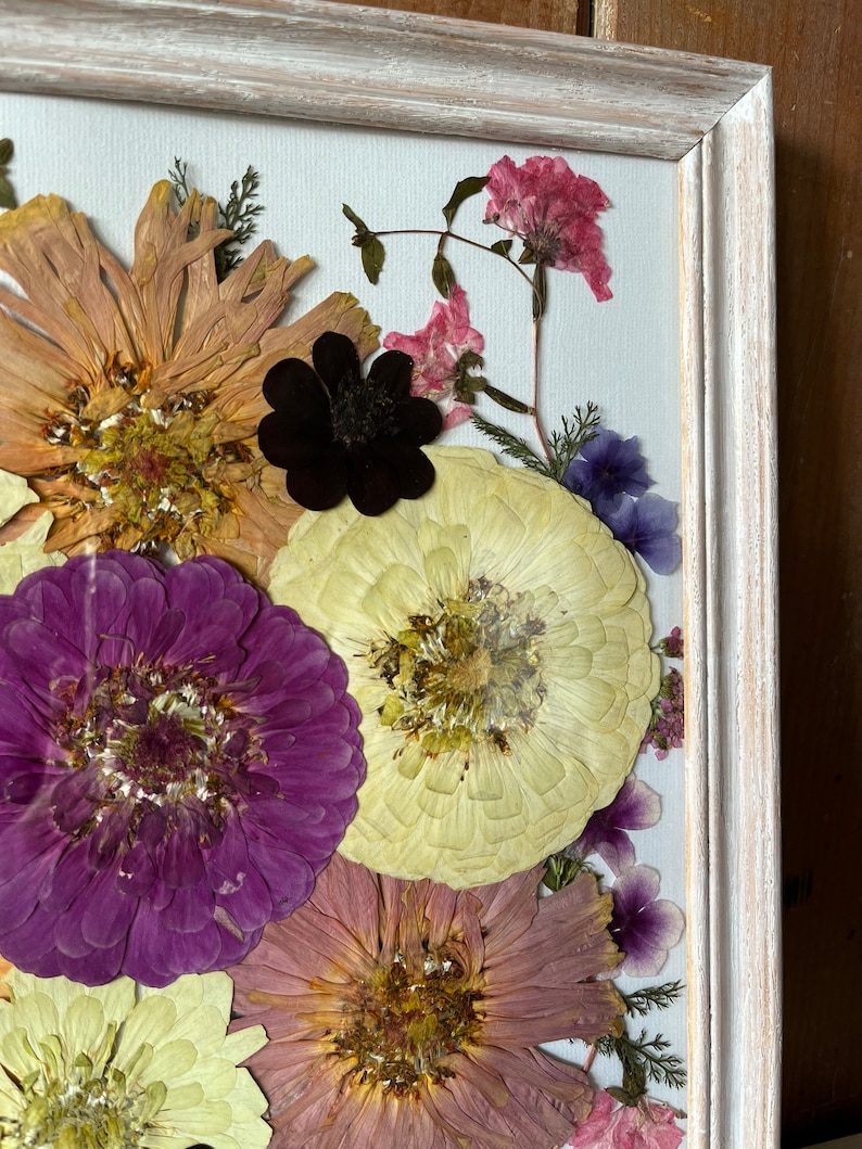 Dried Flower Art, Pressed Flowers, Summer Bouquet - Etsy