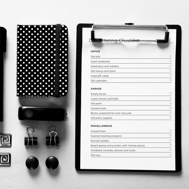The Decluttering Cleaning Checklist - Etsy