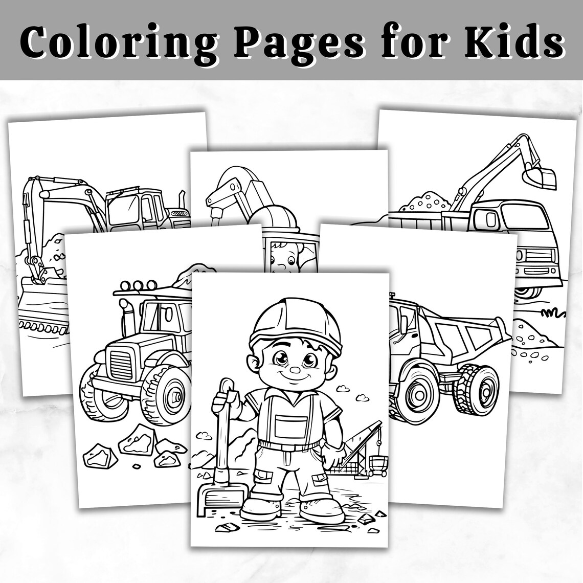 Construction Coloring Pages for Kids, Construction Trucks and Vehicles ...