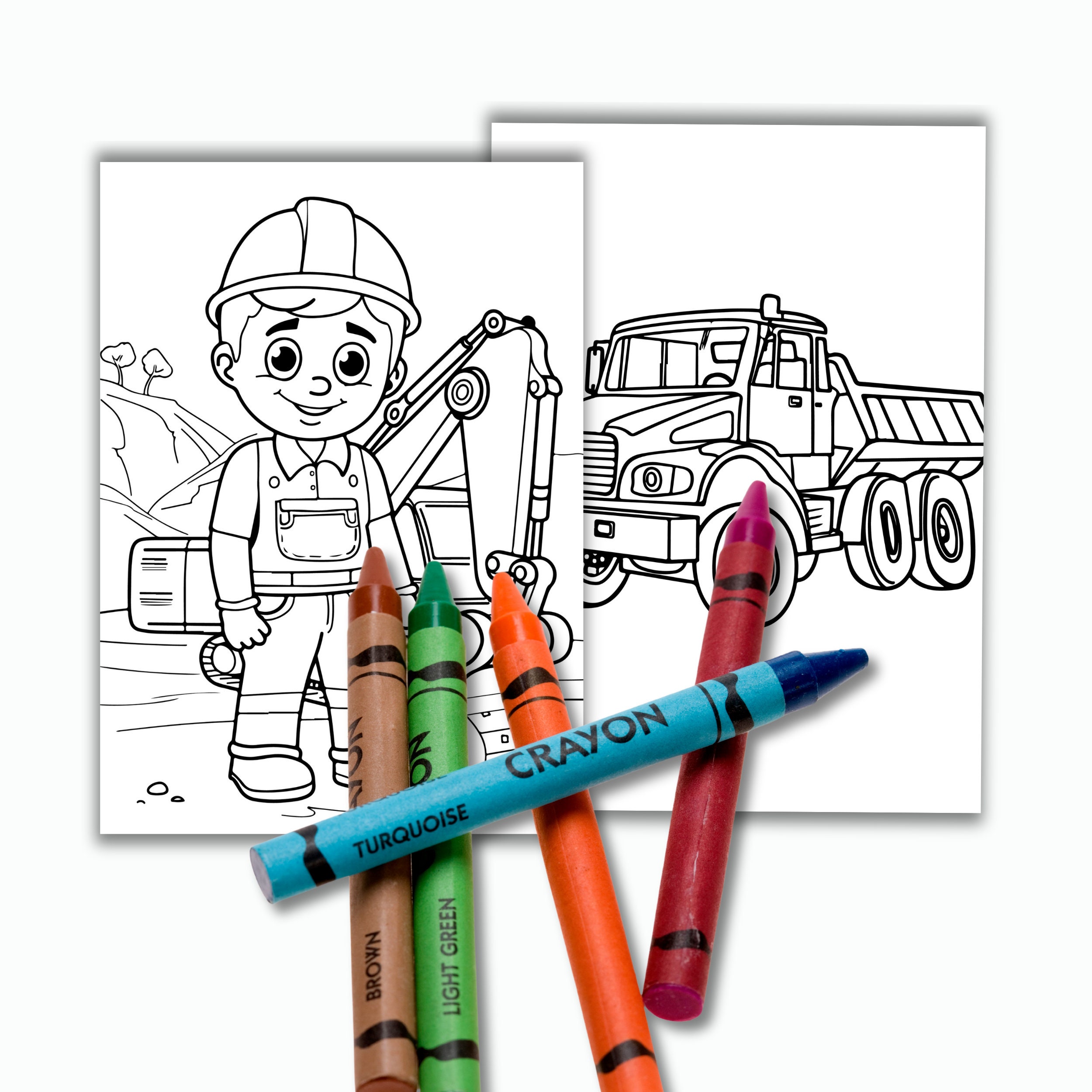 Construction Coloring Pages for Kids, Construction Trucks and Vehicles ...
