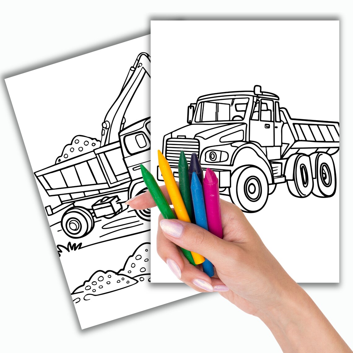 Construction Coloring Pages for Kids, Construction Trucks and Vehicles ...