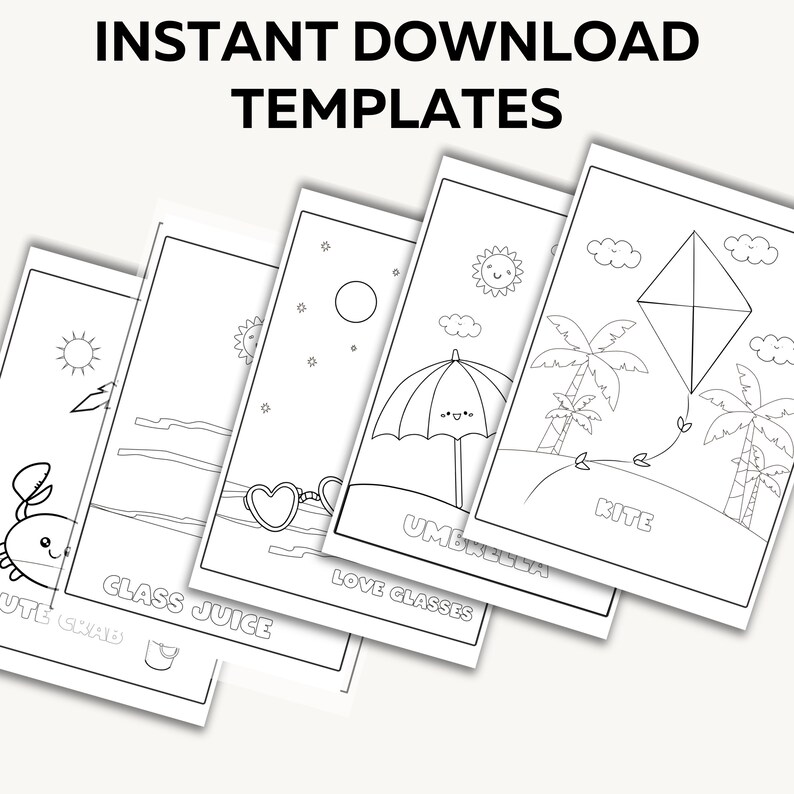 Summer Coloring Pages for Kids, 45 Printable Summer Coloring Page for ...