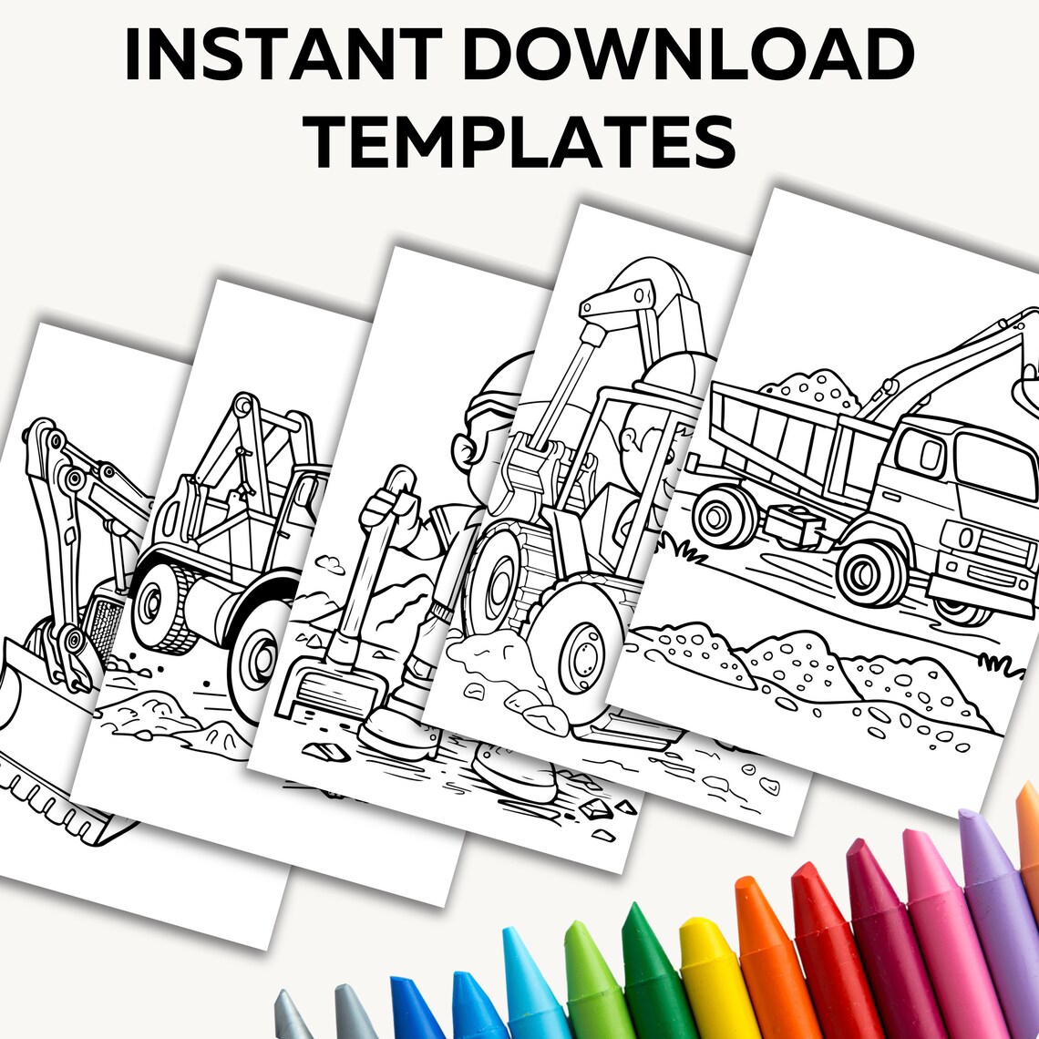 Construction Coloring Pages for Kids, Construction Trucks and Vehicles ...