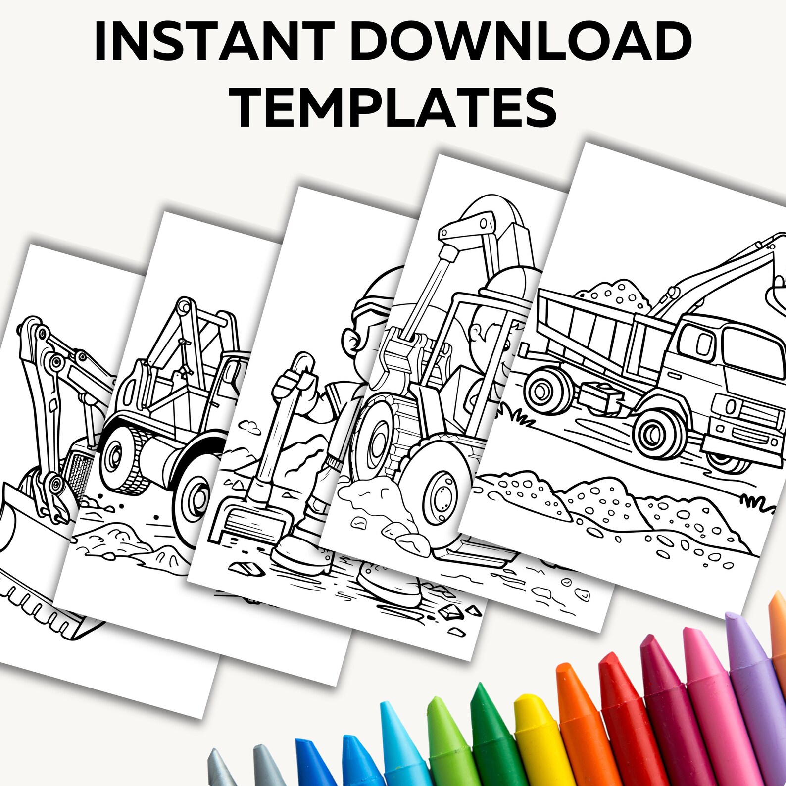 Construction Coloring Pages for Kids, Construction Trucks and Vehicles ...