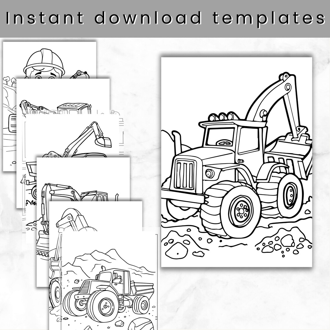 Construction Coloring Pages for Kids, Construction Trucks and Vehicles ...