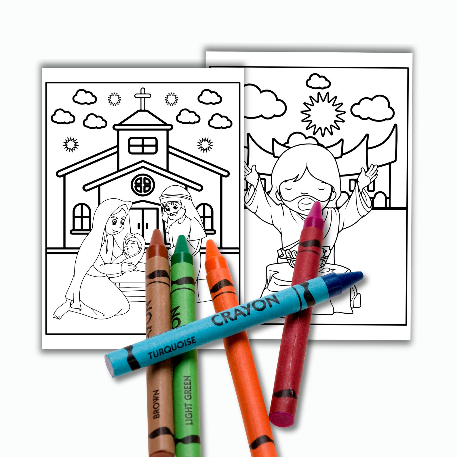 Bible Coloring Pages for Kids, Christian Coloring Book for Children ...