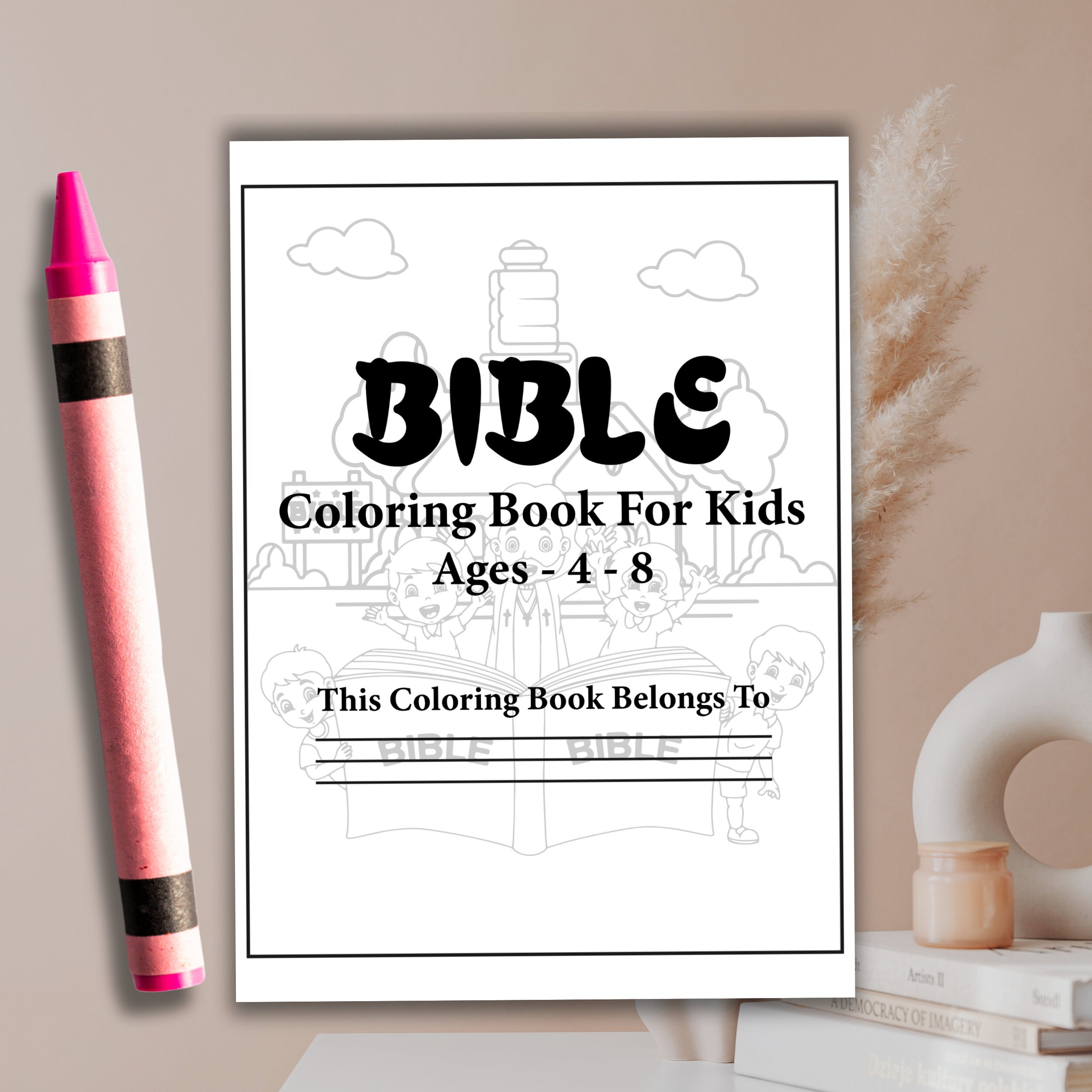 Bible Coloring Pages for Kids, Christian Coloring Book for Children ...