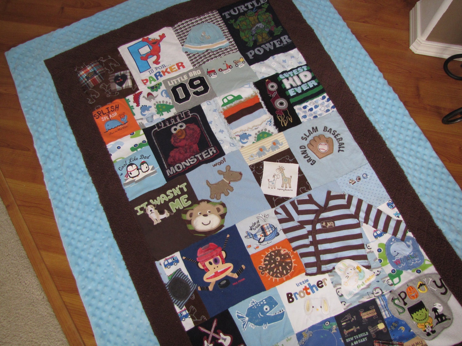 Two-toned Custom Handmade Memory Blanket From Minky or Fleece Fabric - Etsy