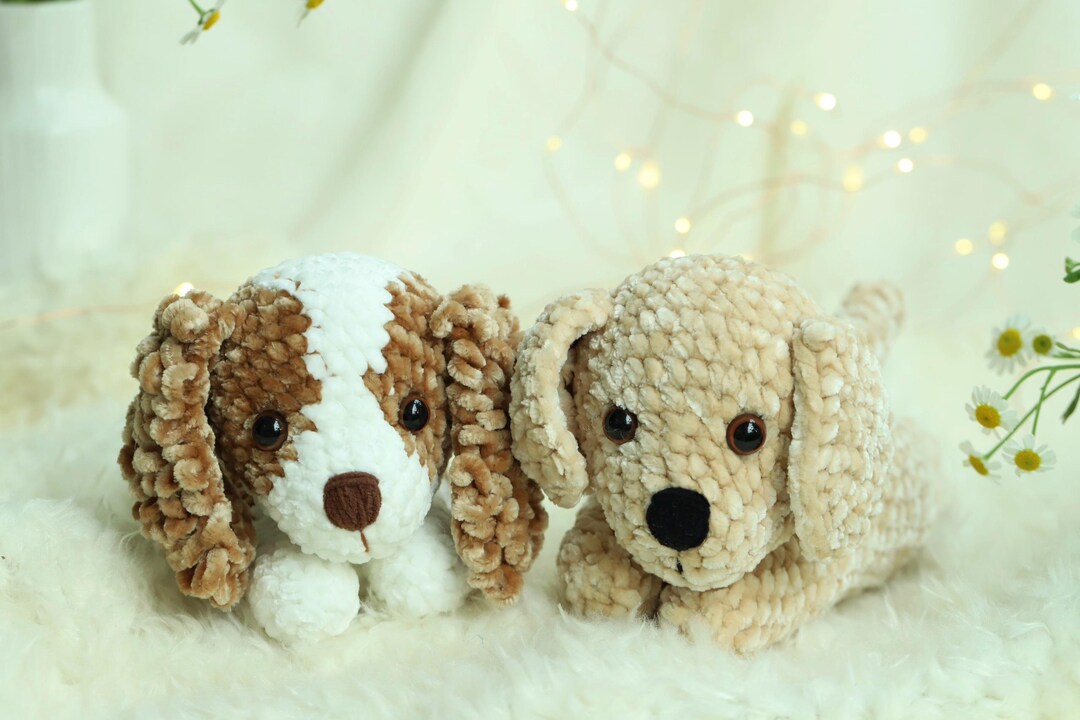2in1 Dog Crochet Pattern, Spaniel and Golden Retriever Crochet ...