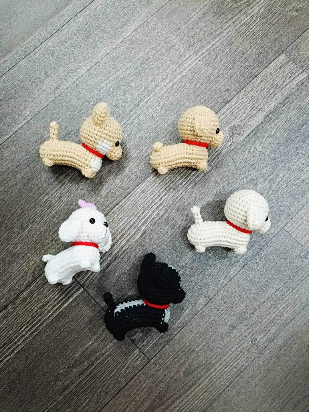 Dog Keychain Crochet Pattern: Corgi, Poodle, Husky Amigurumi (US Terms ...