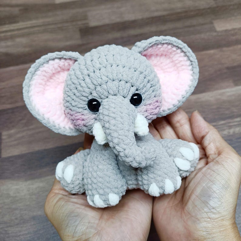 Elephant Amigurumi Crochet Pattern (US Terms) (PDF Pattern) - Etsy