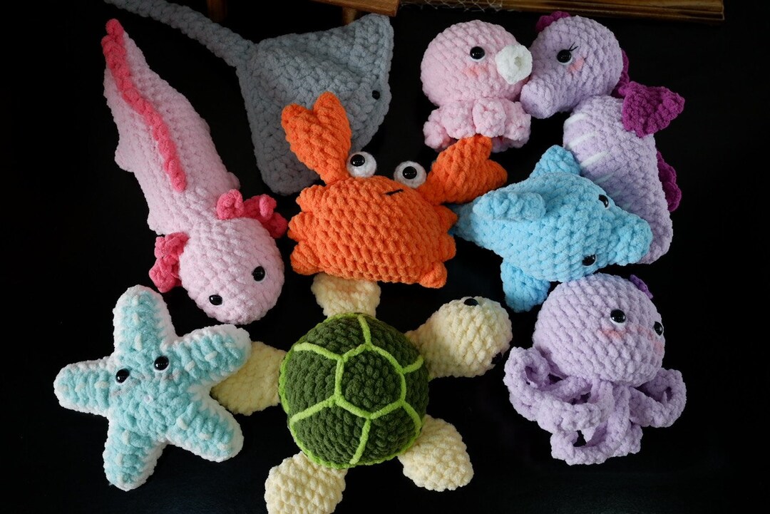 Ocean Crochet Pattern: Sea Animal Amigurumi Collection (PDF Download ...
