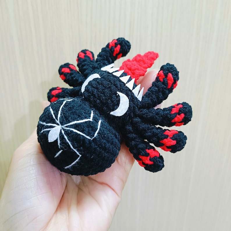 Venom-spider Crochet Pattern: Easy No-sew Spider Amigurumi (US Terms ...