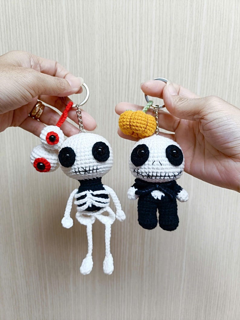 2in1 Jack Skellington Keychain Crochet Pattern US Term, English Only ...
