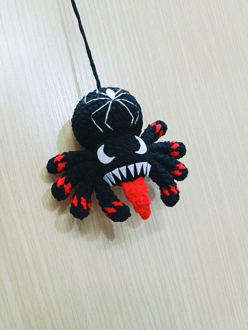 Venom-spider Crochet Pattern: Easy No-sew Spider Amigurumi (US Terms ...