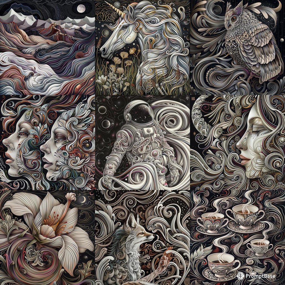 Cosmic Swirl Art AI Prompts Guide Prompts Midjourney Prompts - Etsy