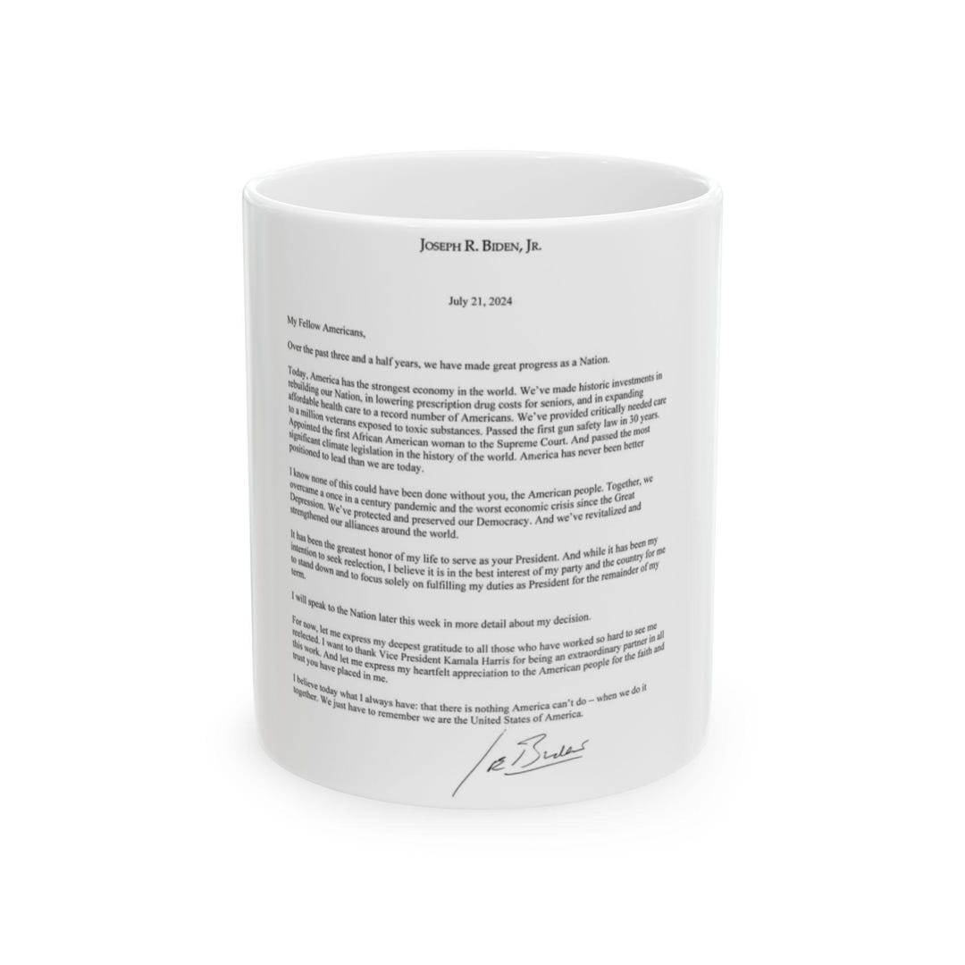 President Biden Resignation Speech Ceramic Mug, 11oz, 15oz - Etsy