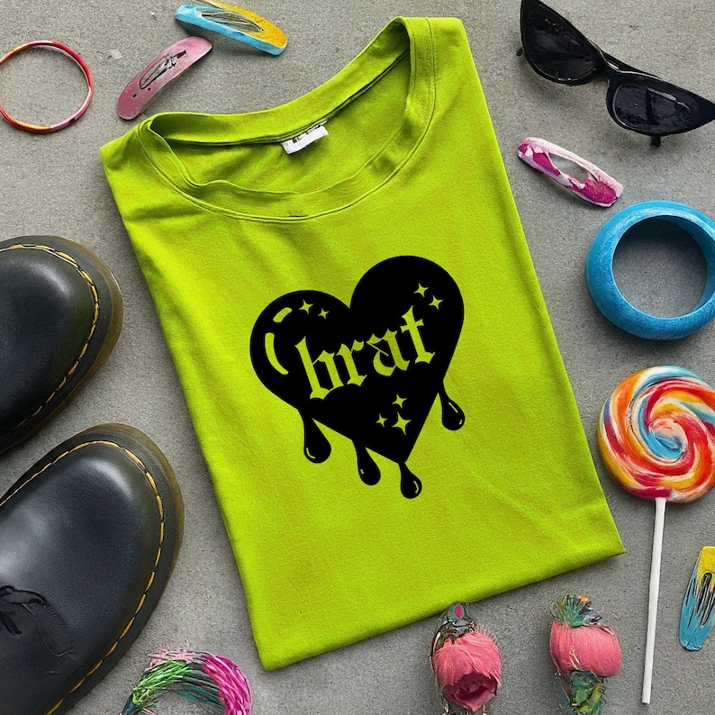 Brat Drippy Heart | Brat Summer Funny Goth Emo Digital Graphics | PNG ...