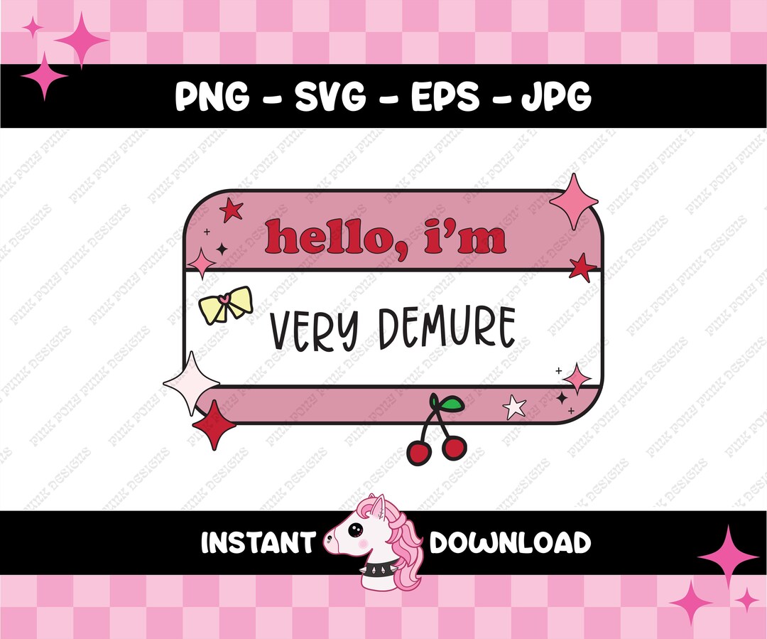 Very Demure, Very Mindful, Very Cutesy | Trendy Digital Download | PNG ...