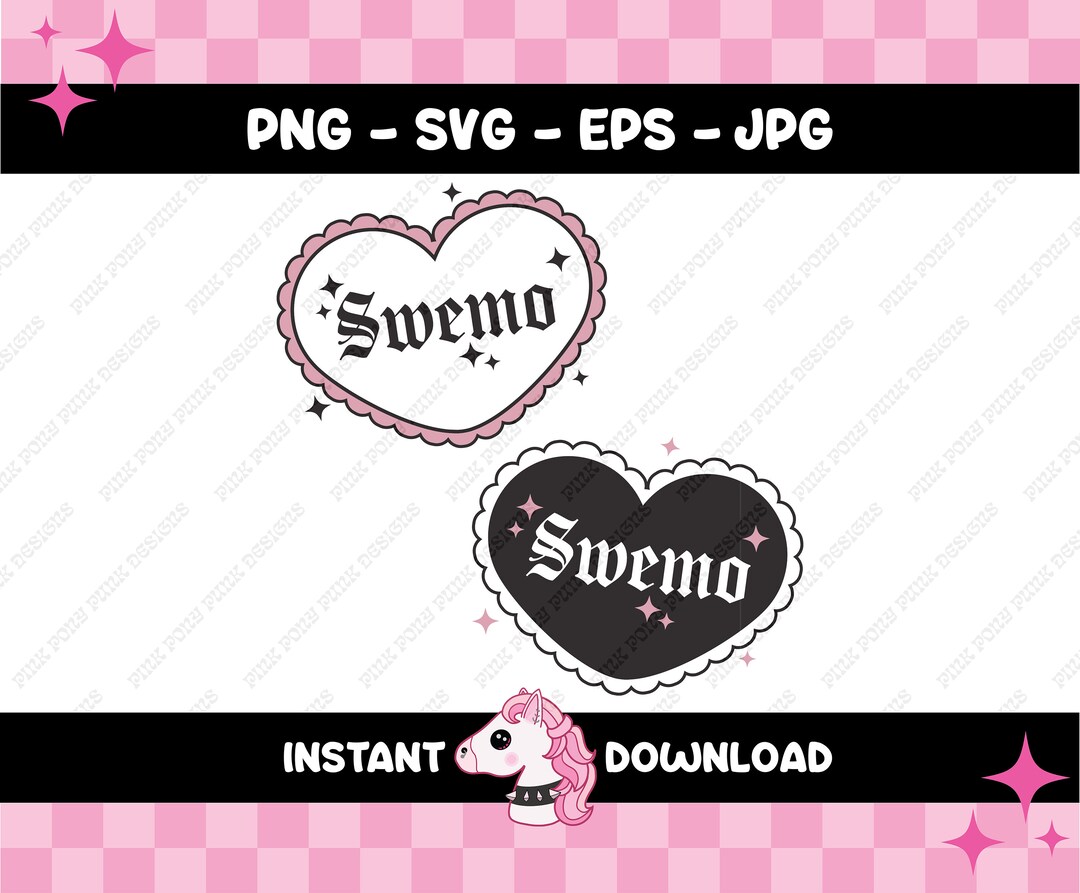 Swemo Frilly Heart | Taylor Inspired Emo Goth Alt Punk Digital Graphics ...