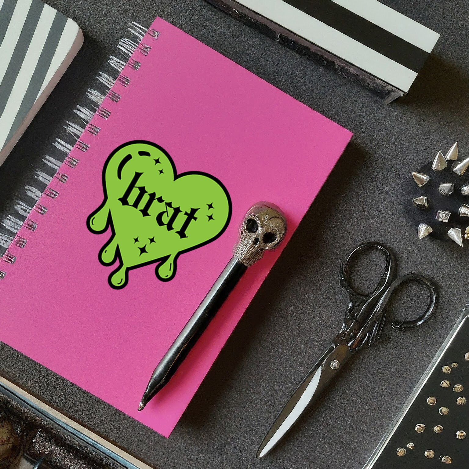 Brat Drippy Heart Brat Summer Punky Goth Emo Digital Graphics PNG, SVG ...