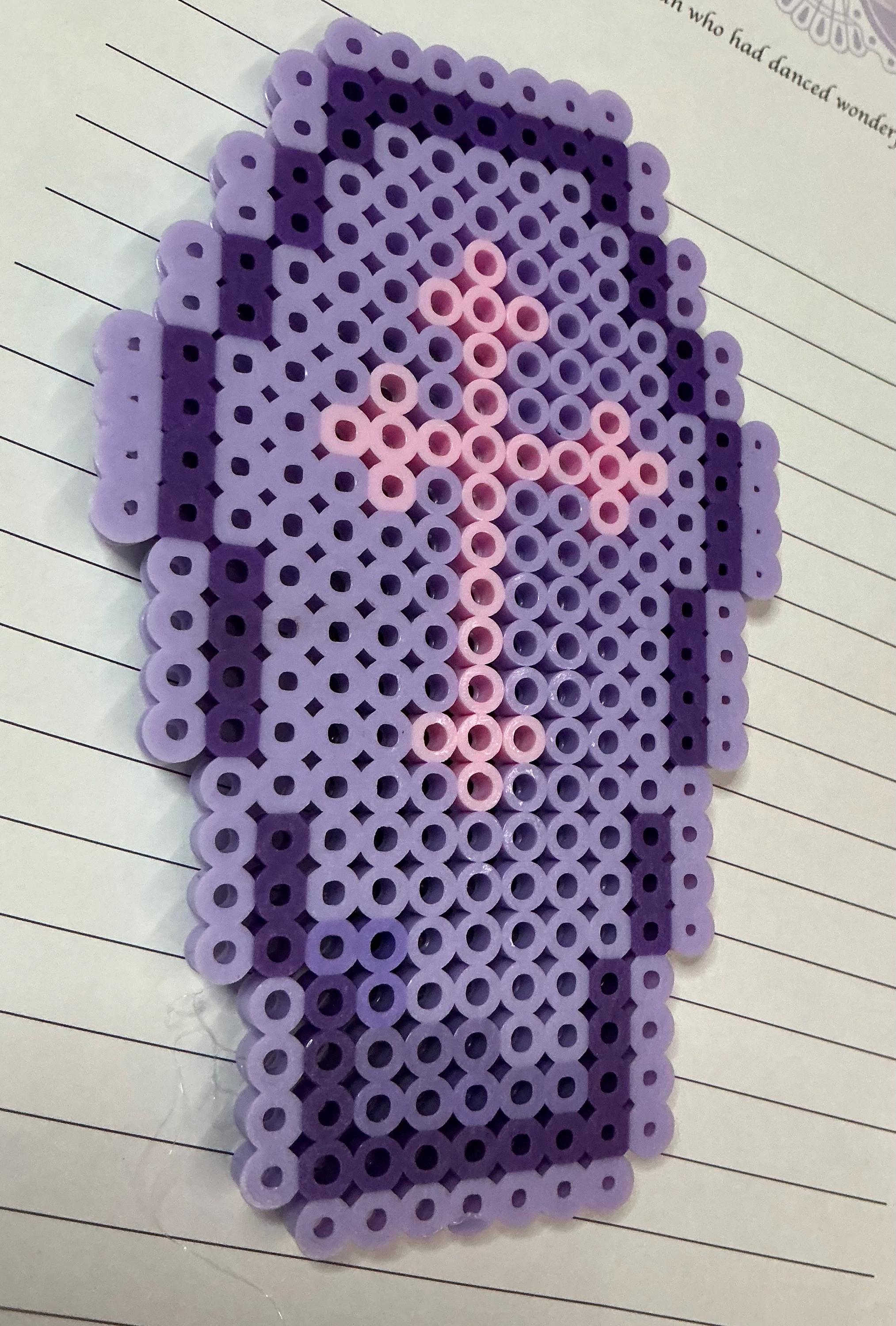 Pastel Goth Cross Coffin 8bit Perler Bead Hama Bead Fridge Magnet ...