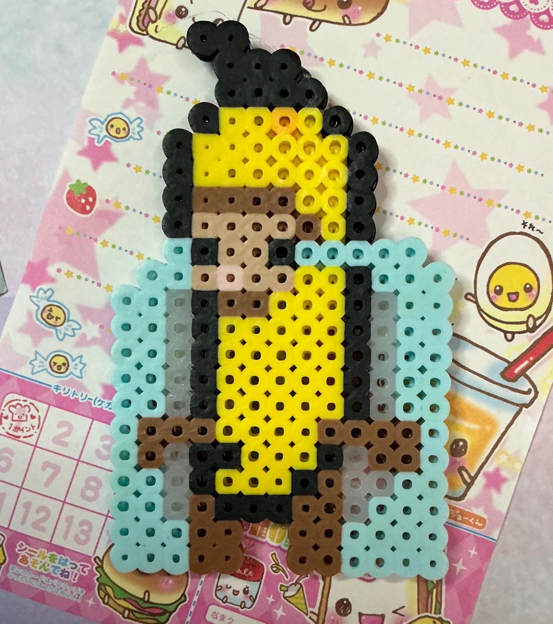 Banana Cat Meme 8bit Perler Bead Hama Bead Fridge Magnet Christmas Gift ...