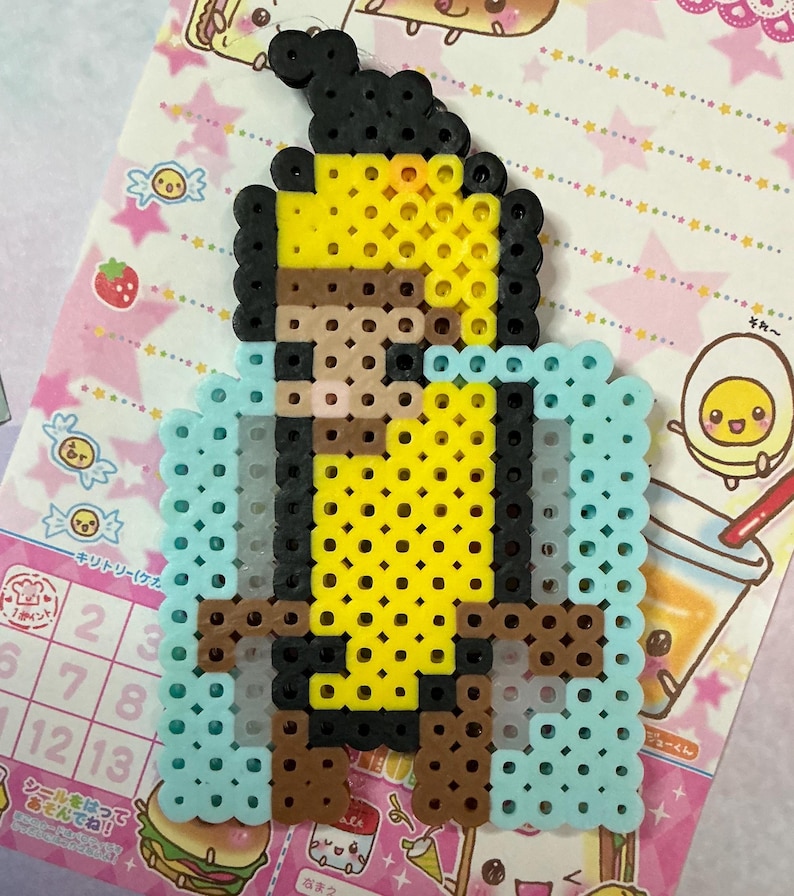 Banana Cat Meme 8bit Perler Bead Hama Bead Fridge Magnet Christmas Gift ...