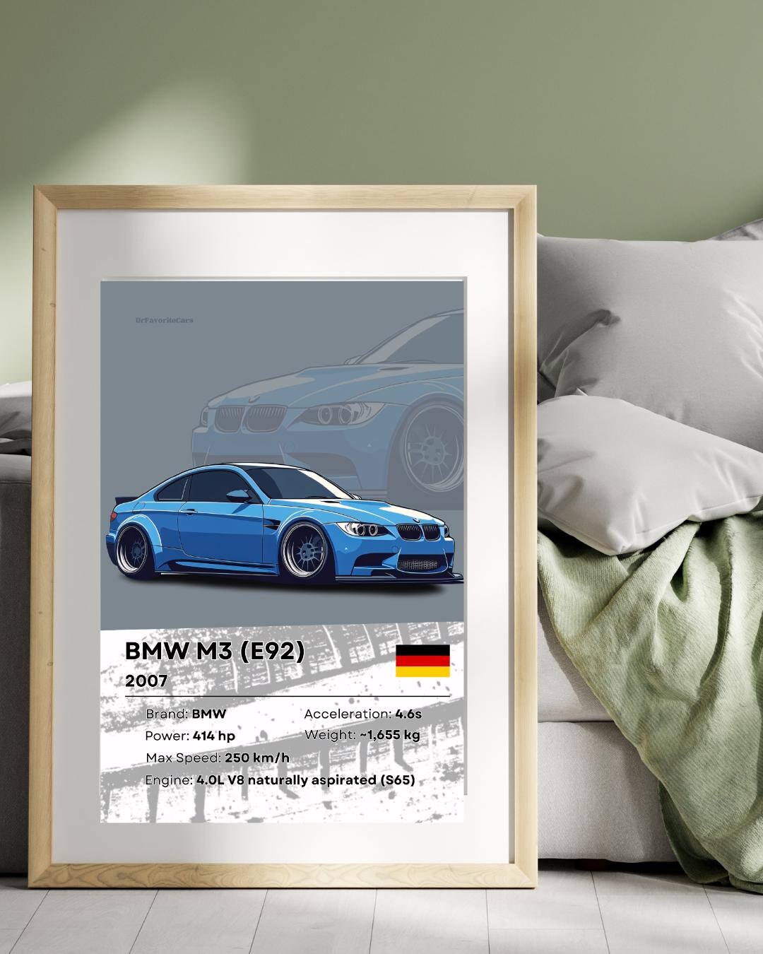 Poster BMW M3 E92 Wall Art Car Photography Car Poster - Etsy