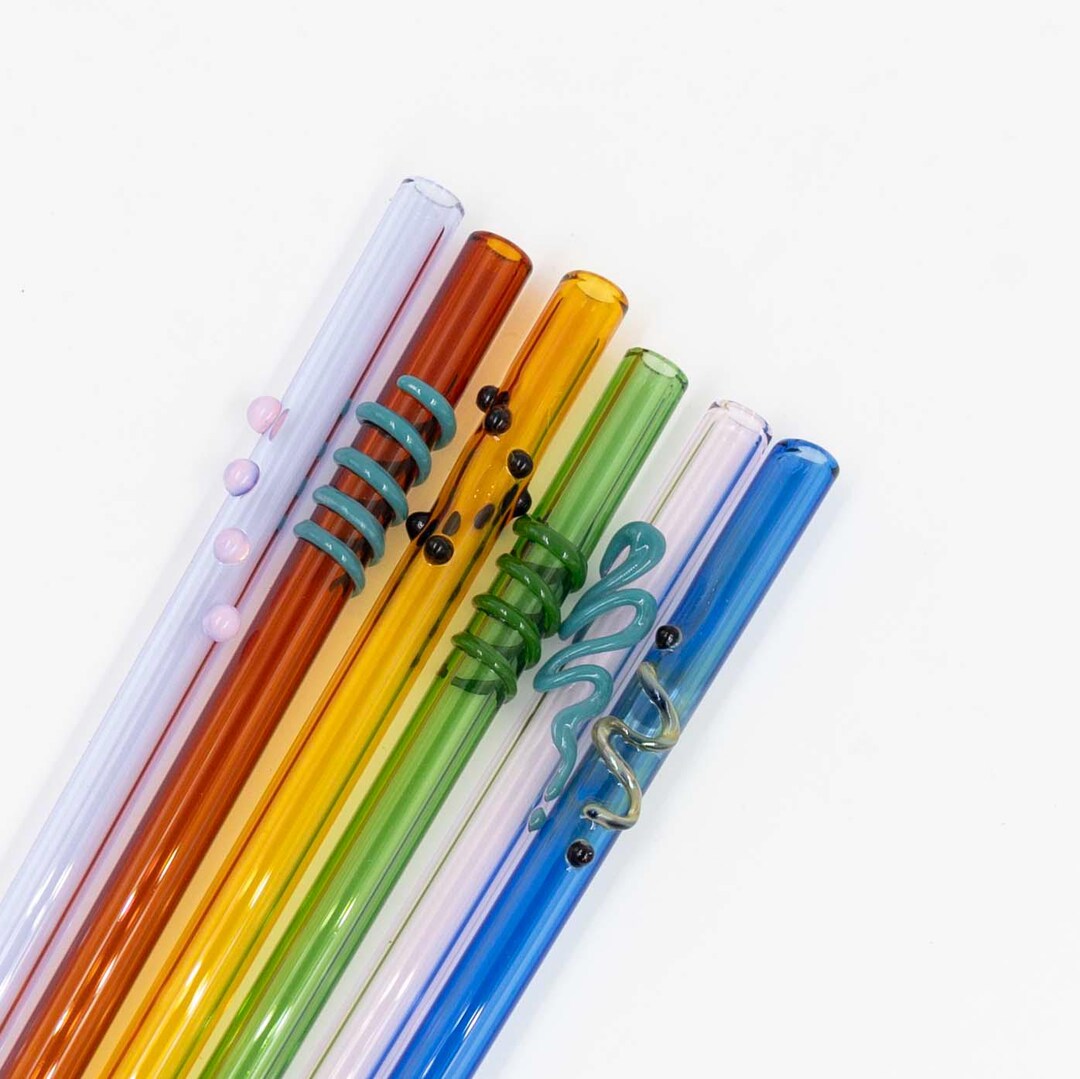 Straight Glass Straws - 9” - Etsy