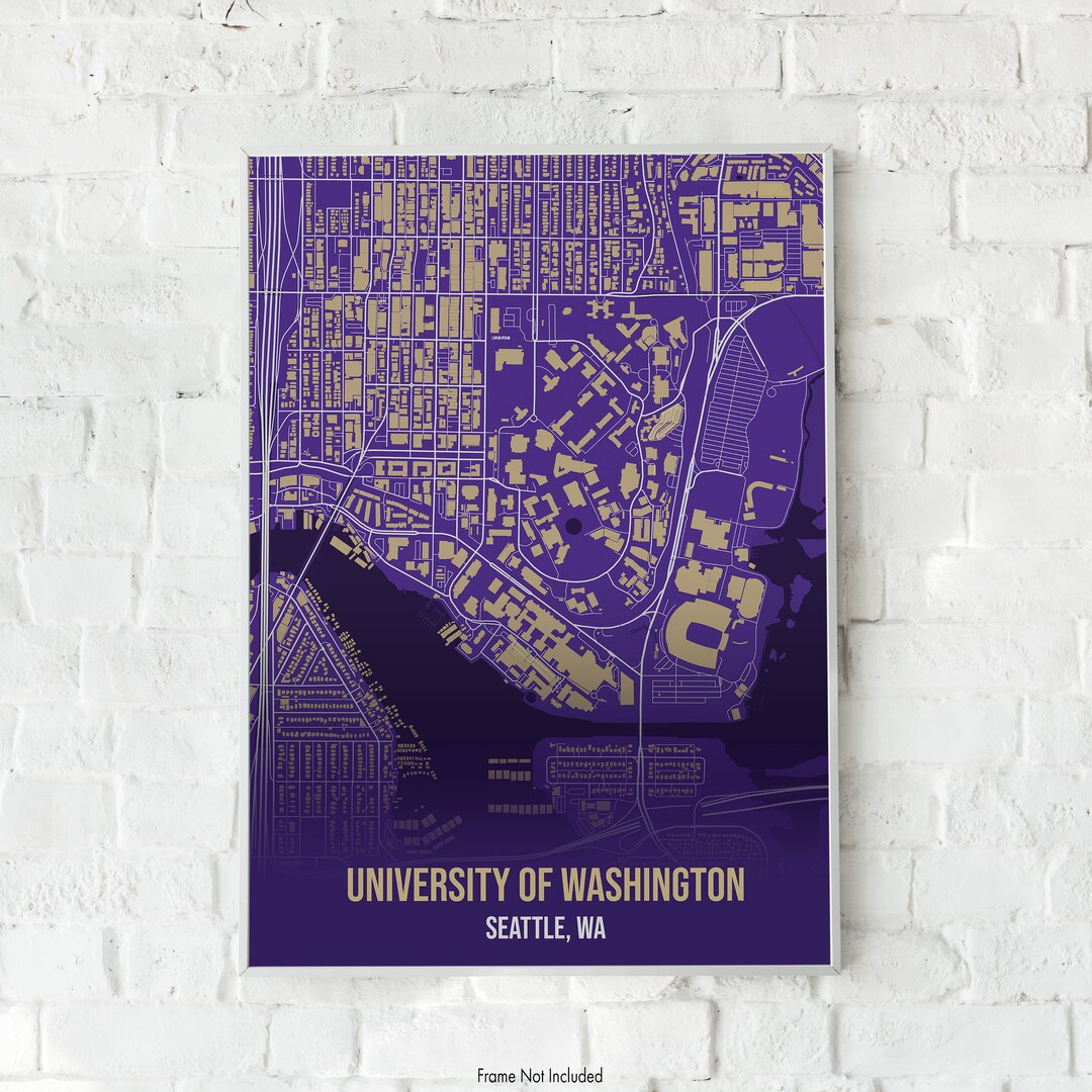 University of Washington | Seattle, Washington Map Poster Print ...