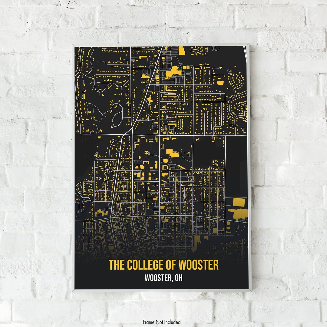 The College of Wooster | Wooster Ohio Map Poster Print / College Town ...