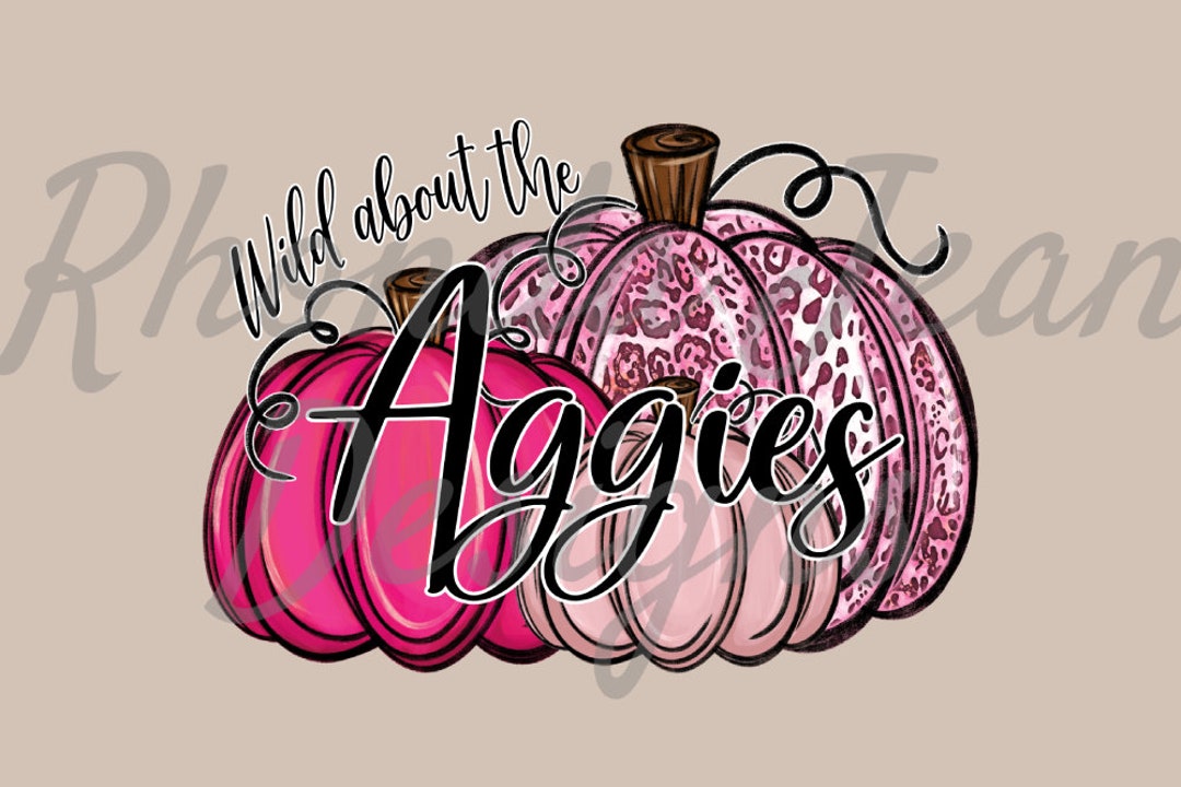 Aggies Mascot PNG: Leopard & Pink Pumpkins, T-shirt Design (digital ...
