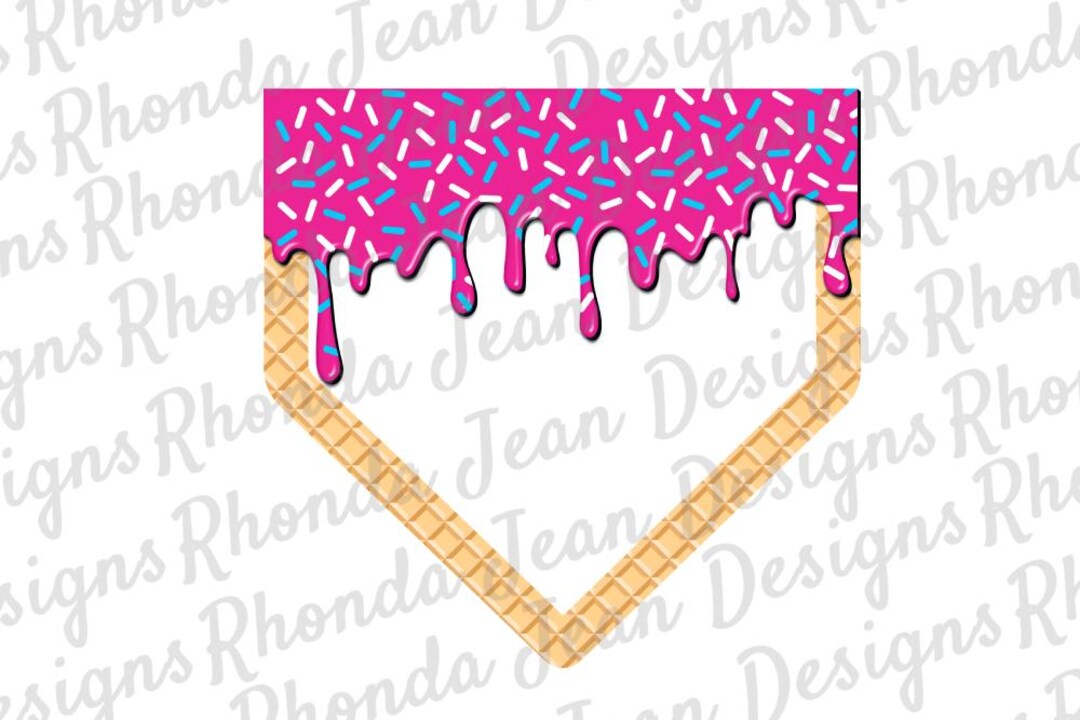 Home Plate Drip Baseball PNG, Pink and Blue Drip, T-shirt Design ...