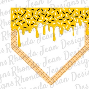 Home Plate Drip Baseball PNG, Gold (yellow) Drip, Black and White ...