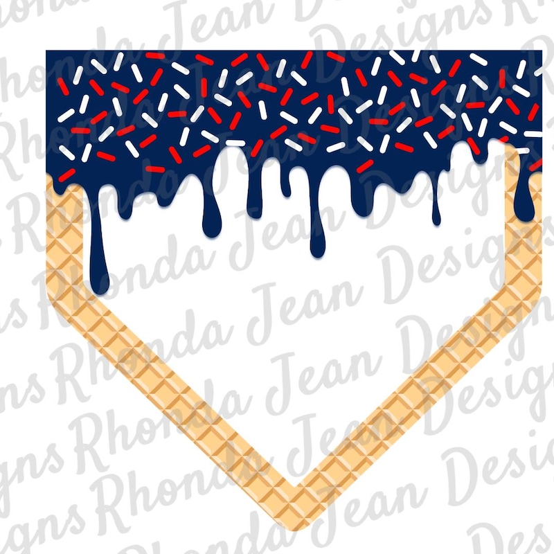 Navy Drip Ice Cream Png - Etsy