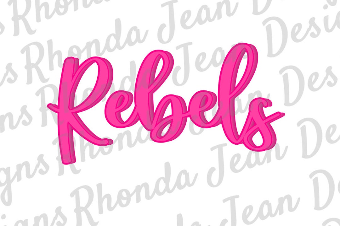 Pink Rebels PNG, Mascot, Team, School Spirit Shirt, Digital File T ...