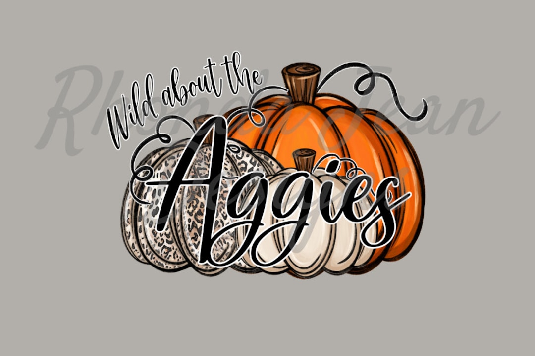 Wild About the Aggies PNG, Three Pumpkins, Mascot, Team, School Spirit ...